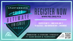 Ultimate Frisbee League Registration Open - First Baptist Spartanburg
